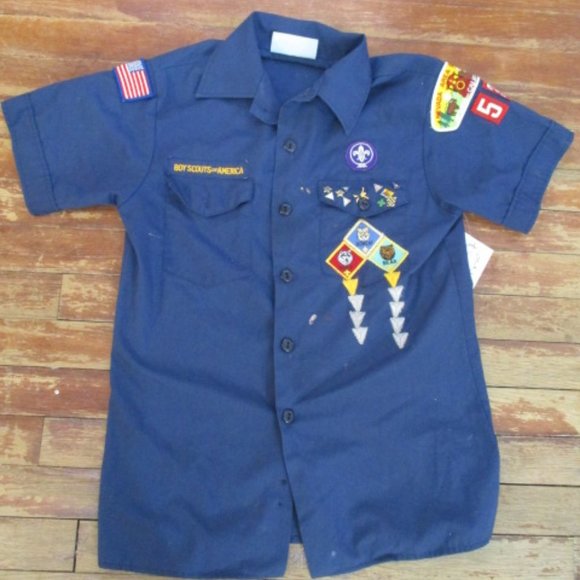Boy Scouts | Shirts & Tops | Vintage Real Boy Scouts Uniform Shirt ...
